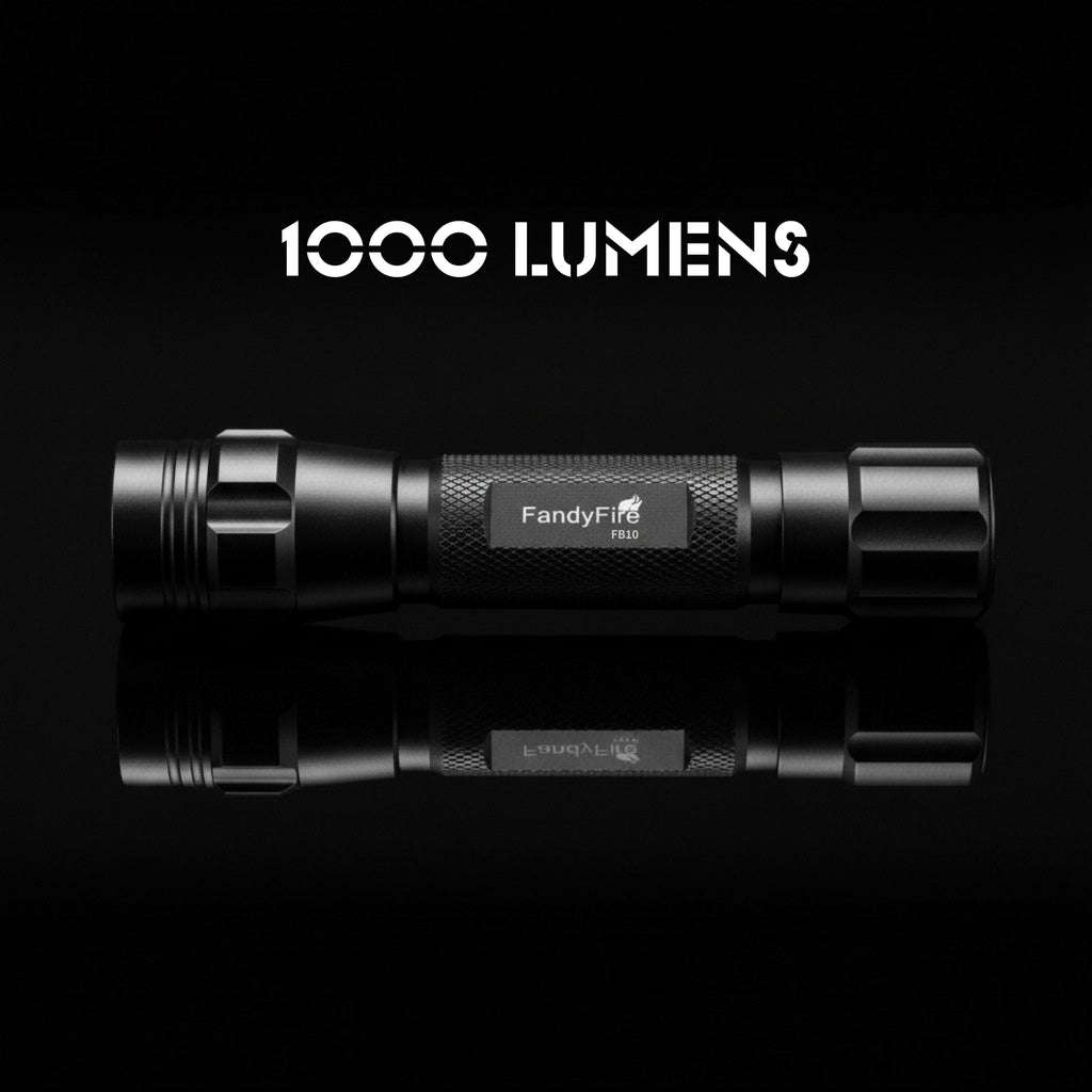 FandyFire FB10 Tactical Flashlight - 1000 LUMENS | 656 FT | IPX5
